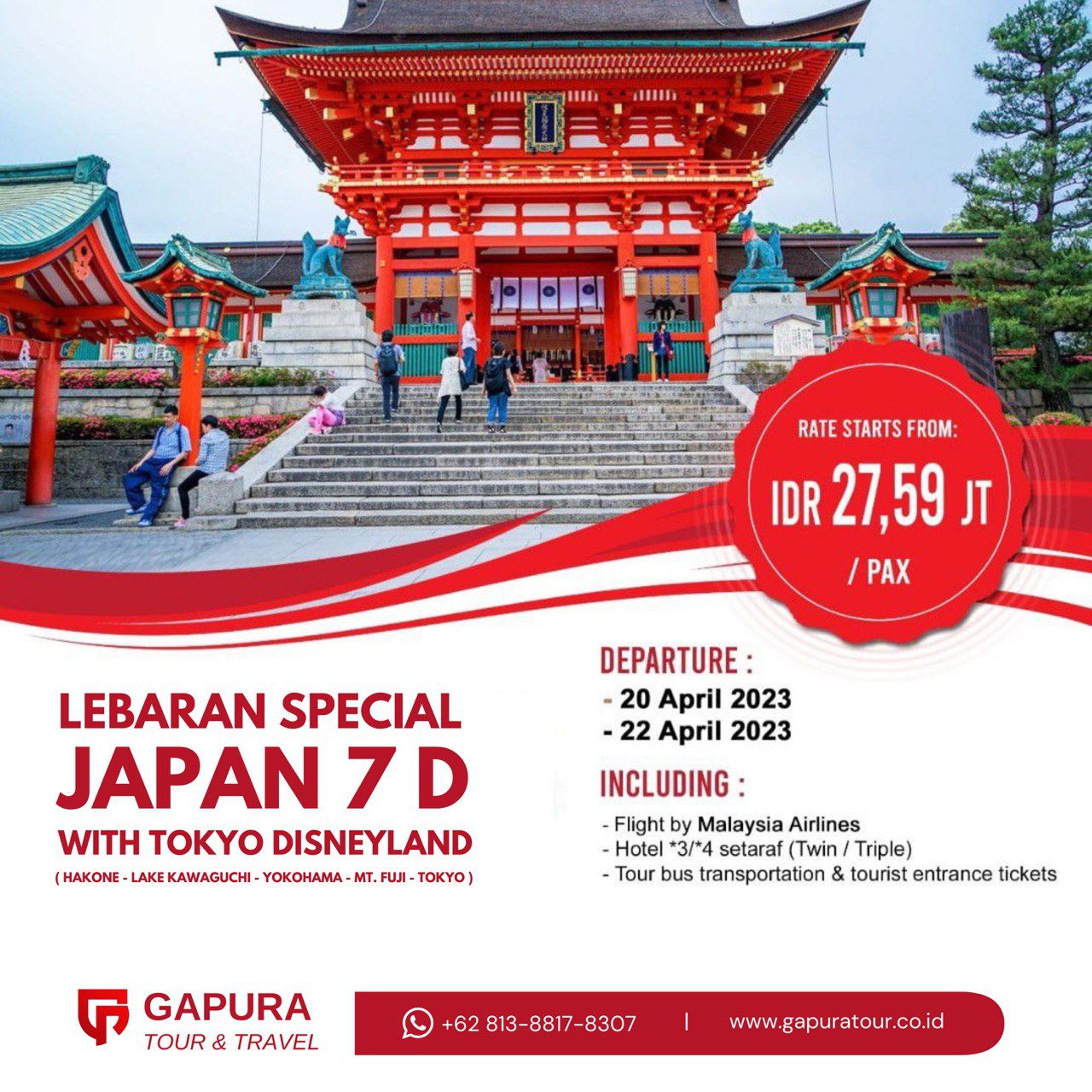 SPECIAL LEBARAN JAPAN 7D6N WITH DISNEYLAND | Gapura Tour & Travel